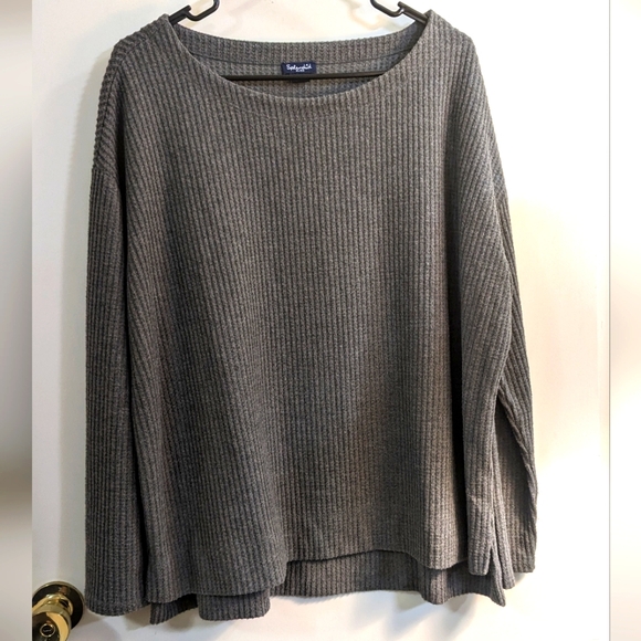 Splendid | Sweaters | Splendid Gray Ribbed Sweater | Poshmark